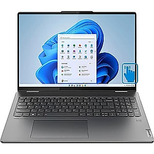 Lenovo Yoga 7i 16.0" Touchscreen WUXGA LED Backlit 2-in-1 Laptop (Intel i5-1335U, 8GB LPDDR5, 512GB M.2 2242 PCIe SSD, Backlit KYB, FP Reader, 2 Thunderbolt 4, WiFi 6E, Win 11 Pro) w/Dockztorm Hub