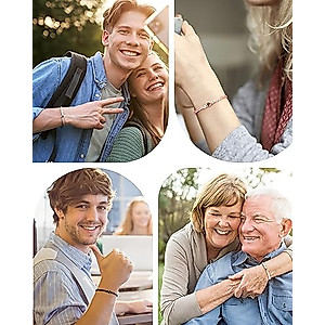 SUPHELPU Custom Bracelets with Picture inside, Customized Projection Bracelets with Personalized Photo, Anniversary Memorial Gifts for Women/Men/Family/Couple/Friend/Dog/Cat
