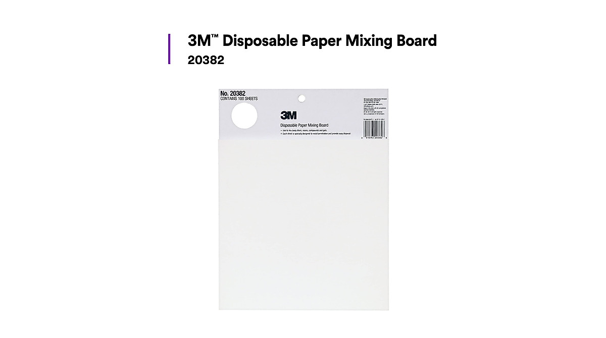 3M Disposable Paper Mixing Board 20382 - Mess-Free Auto Body Solution