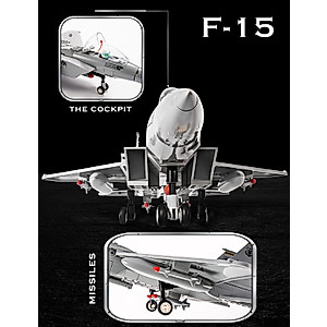 SEMKY Military F-15 Eagle Fighter Jet Air Force Building Block Set (262 Pieces) Toys Gifts for Military Fans and Kid