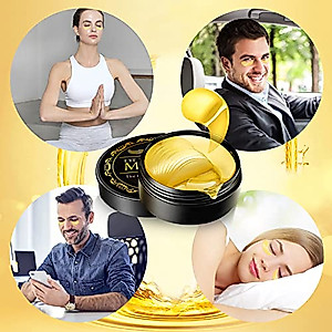 TEME 24k Gold Under Eye Patches - 30 Pcs Eye Mask Pure Gold Anti-Aging Collagen Hyaluronic Acid Under Eye Mask for Removing Dark Circles, Puffiness & Wrinkles Refresh Your Skin
