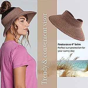 San Diego Hat Company's Signature Women's Ultrabraid Large Brim Visor