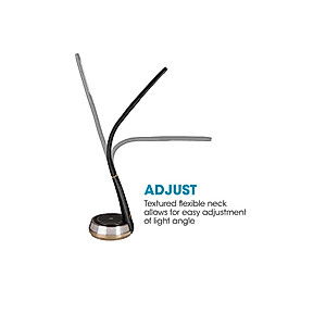 Ottlite Wellness Series Wireless Charging Lamp -Black & Gold