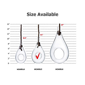 WGV Hanging Planter Terrarium, Width 6", Height 11", DIY Clear Glass Succulents Air Teardrop Floral Container (Including Rope), Candle Holder Vase for Outdoor Indoor Decor, 1 Piece