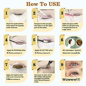 Lomansa Lash Lift and Black Kit, Instant Fuller Eyelash Lift Brow Lamination Kit with Black Colors, Fast Quick Lifting and Voluminous Coloring, Achieve Salon-Quality Results