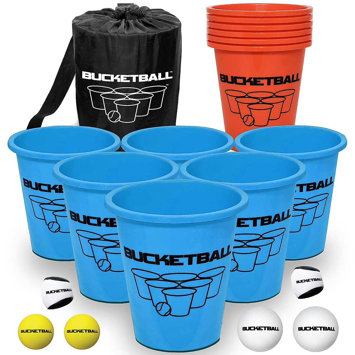 BucketBall | Beach Edition Combo Pack | Ultimate Beach, Pool, Yard, Camping, Tailgate, BBQ, Lawn, Water, Indoor, Outdoor Game – Best Gift Toy for Adults, Boys, Girls, Teens, Family