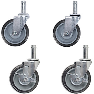 Regal Altair 5" Shelving Casters for Mobile Storage and Stands - Set of 4