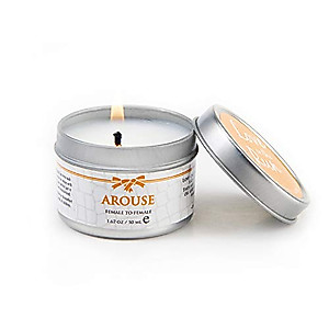 AROUSE Scent Pheromone Massage Candle by Eye of Love LGBTQ - for Female to Attract Female - Made with a shea Butter Base - 1.67 fl oz / 50 ml