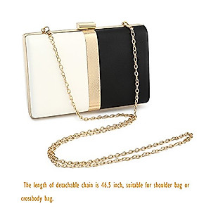 CARIEDO Evening Clutch for Women, Evening Bag Crossbody Bag Wedding Bridal Purse for Cocktail Party Prom (Black0319)