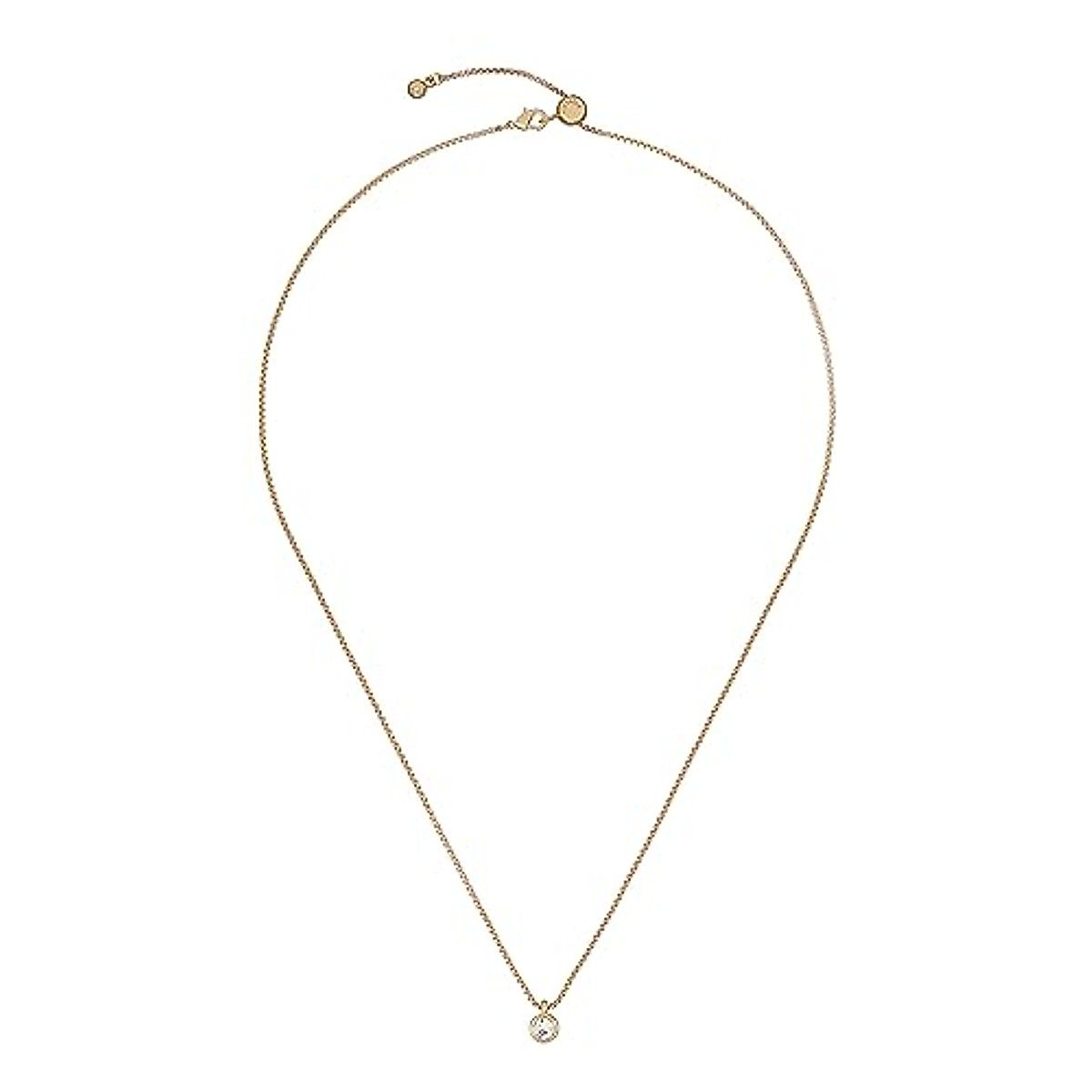 Ted Baker London Sininaa Crystal Pendant Necklace For Women (Gold/Crystal)