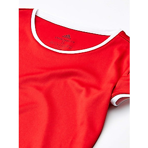 adidas Junior Girls' Club Tennis Tee, Scarlet, Small