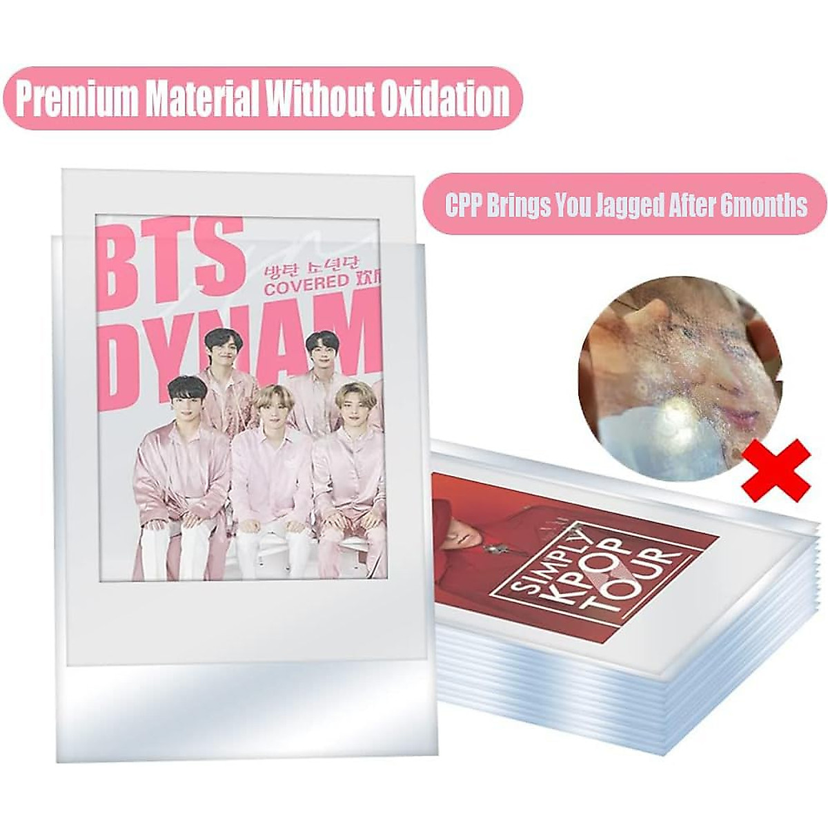 Card Sleeves 61x90mm 200PACK Photocard Protector Perfect for Double sleeving Small Japanese Sized Board Game Penny Sleeve for Sports Trading Kpo Baseball,Magic,MTG Sleeves (Clear-200pcs)