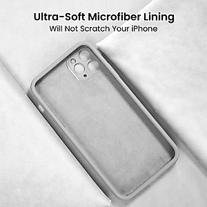 FireNova Designed for iPhone 13 Pro Case, Silicone Upgraded [Camera Protection] Phone Case with [2 Screen Protectors], Soft Anti-Scratch Microfiber Lining Inside, 6.1 inch, White