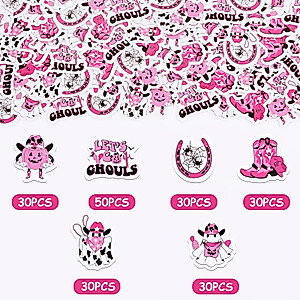 Balterever Western Cowgirl Halloween Bachelorette Party Decorations Halloween Let's Go Ghouls Confetti Halloween Boo Bachelorette Table Scatter Decorations for Bridal Shower Wedding Engagement Party