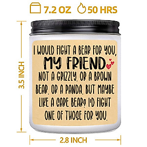 AharHora Friend Gifts for Women, Natural Soy Wax Candles Funny Gifts for Friend, Friendship Gifts for Women Friends, Birthday Gifts for Friend - Friendship Candles