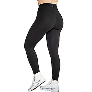 TomTiger Women's Yoga Pants High Waisted Workout Yoga Leggings for Women Butt Lifting Tummy Control Booty Tights (Black, L, l)