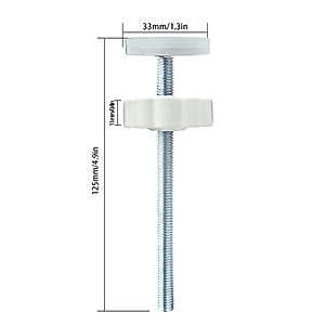 Baby Gate Extender Extention-4 Pack Baby and Pet Safety Stair Gate Threaded Spindle Rods Replacement Parts Bundle with Wall Protector (Round-White-4 Pack)