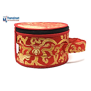 5" Tibetan Singing Bowl for Meditation, Sound Healing, Yoga & Sound Therapy. Made of 7 metals. Silk Cushion, Wooden Mallet, Box & Tingsha included Thamelmart (5 Inch matte)