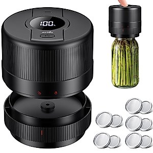 AllToU Electric Mason Jar Vacuum Sealer Kit, Can Sealer, Handheld Jar Sealer for Wide Mouth and Regular Mouth Mason Jars (Mason Jar)