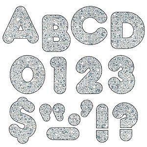 TREND enterprises, Inc. Silver Sparkle 2" Casual UC Ready Letters