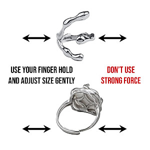 XACH1995 Fashion 925 Sterling Silver Plated Cute Matching Rings Set Adjustable Irregular Geometric Simulated Pearls 2 pcs Per Set