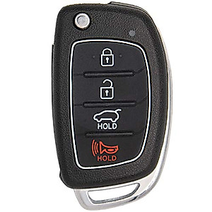 Keyless2Go Replacement for Keyless Entry Remote Head Flip Car Key Fob for Hyundai Santa Fe TQ8-RKE-3F04 95430-4Z100