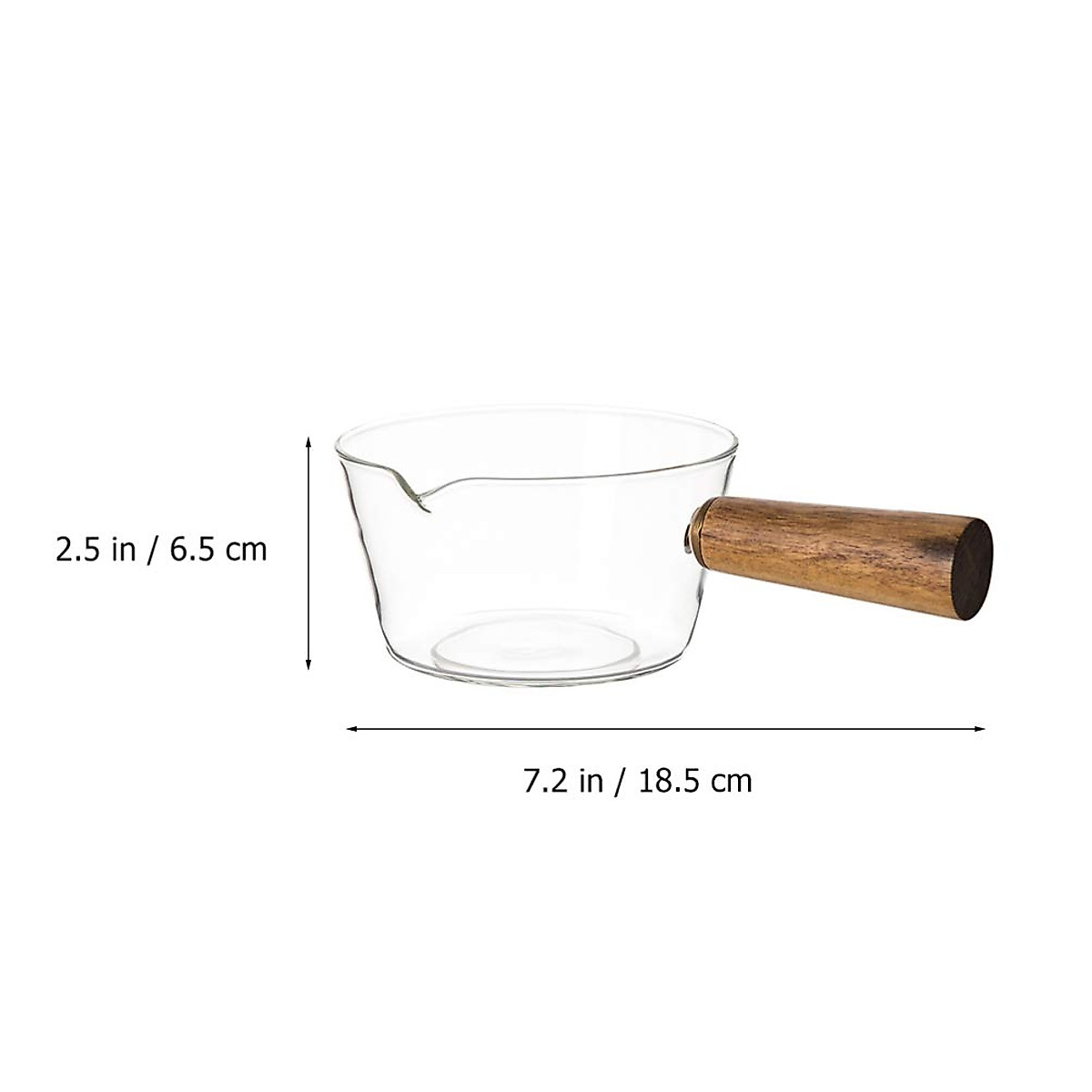 UPKOCH Coffee Milk Cup Glass Saucepan Stovetop Pot Cooking Transparent Saucepan With Handle Borosilicate Glass Non Stick Milk Butter Warmer Pot Minutes Noodles Bowl CookingMeasuring Cups