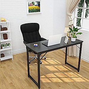 Foxemart Small Computer Desk 32 Inch, Small Writing Computer Desk for Small Space, Sturdy Laptop Study Desk Table Modern Simple Style Home Office, Black 