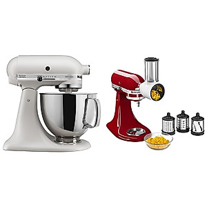 KitchenAid Artisan Stand Mixer + Fresh Prep Slicer/Shredder Bundle