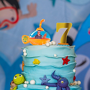 Honbay 1-10 Numbers Birthday Cake Decoratons Mirrored Acrylic Number Cake Toppers Self-Adhensive Table Number Room Number Cabinet Door Number Sticker for Wedding Anniversary Birthday Party Supplies