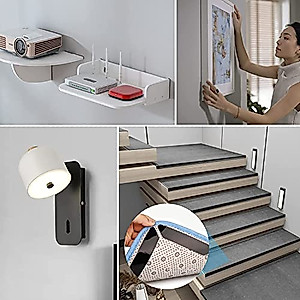 Art3d 16 Sets Hook and Loop Tape Sticky Back,1 in.x 4 in. Double-Sided Command Adhesive Strip Heavy Duty