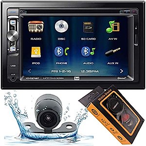 Dual Electronics XDVD276BT 6.2" LCD Touch Screen Double Din Car Stereo with HD Camera + Gravity Magnet Phone Holder Bundle (XDVD276BT+XV20C+GMH)