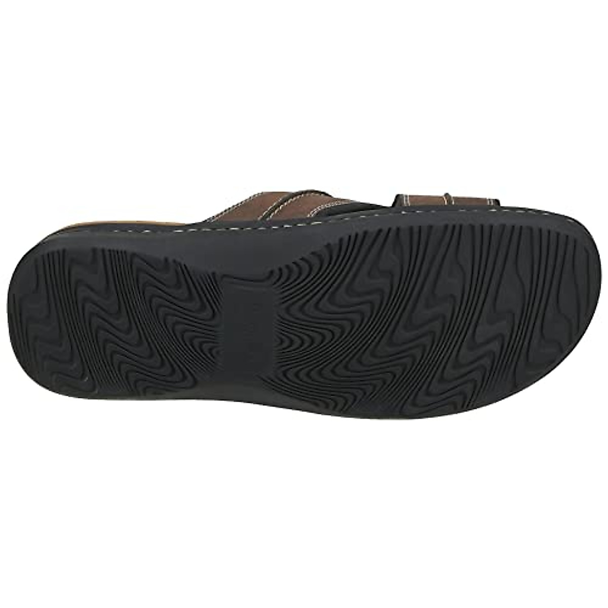 Dockers Men's Slide Sandal, Dark Brown, 10 Wide