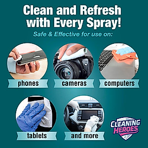 CLEANING HEROES 99% Isopropyl Alcohol Spray, 32 Fl. Oz - Ultimate Rubbing Alcohol Cleaner for Electronics, Wounds, and Household Use