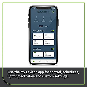 Leviton DN15S-2RW Decora Smart No-Neutral 15A Switch, Requires MLWSB Wi-Fi Bridge to Work, Alexa, Hey Google, HomeKit/Siri, White