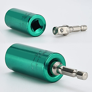 HUAZHICHUN Universal Socket,Adapter Socket for Wrench Ratchet & Power Drill,Portable Hand Gadget Gifts for Men and Women,Self-Adjusting Multifunctional Sockets,Green Shell (7-19mm)