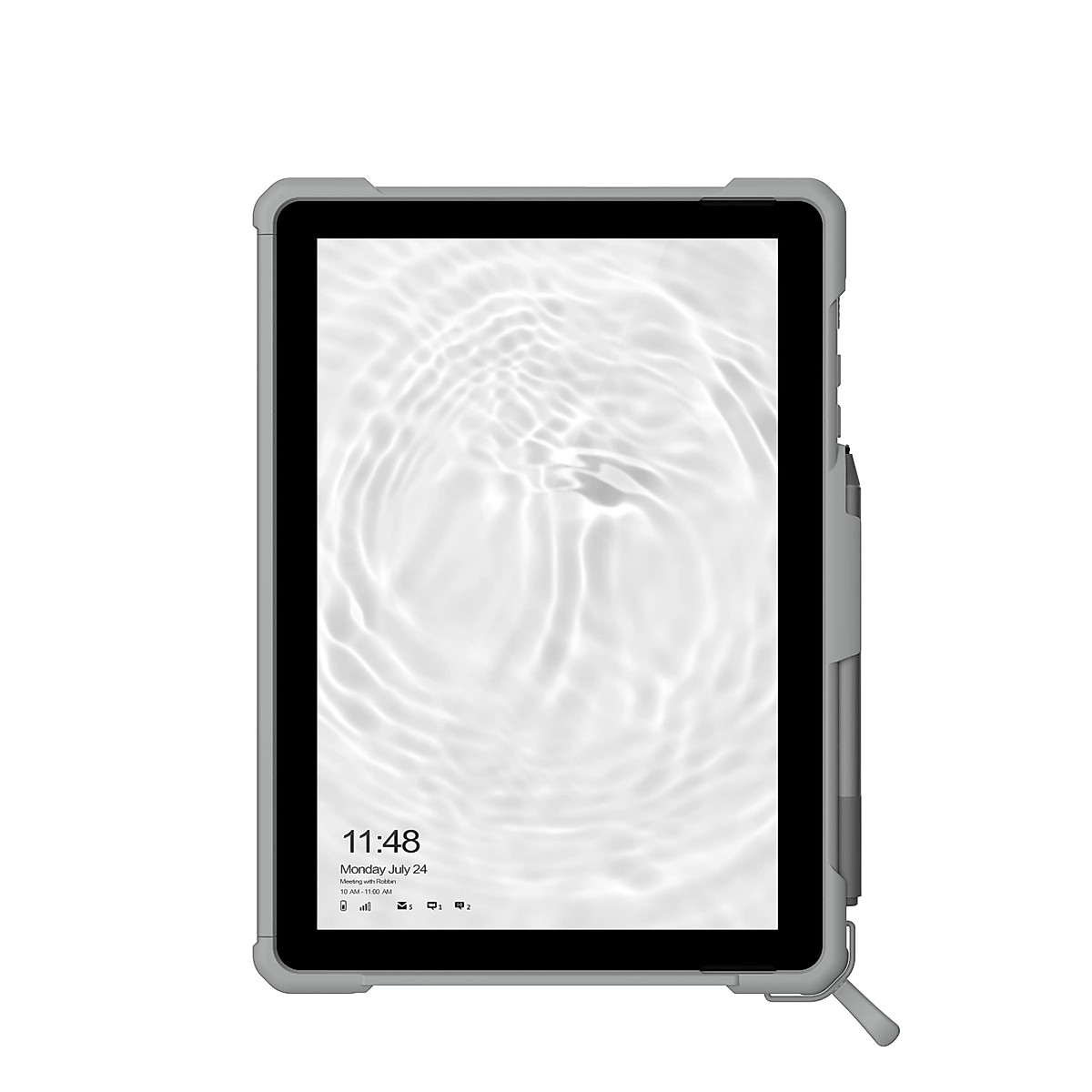 URBAN ARMOR GEAR UAG Designed for Microsoft Surface Go 4 / Surface Go 3 / Surface Go 2 / Surface Go Case 10.5" Plasma w/Hand Strap & Shoulder Strap Featherlight Drop Tested Cover White/Grey
