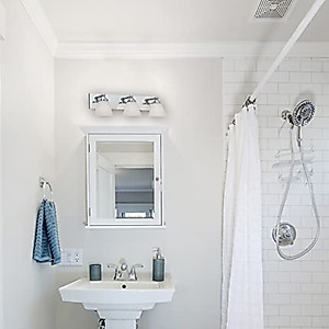 Designers Fountain 6493-CH Hudson 3 Bathroom Vanity Light Fixture, Chrome