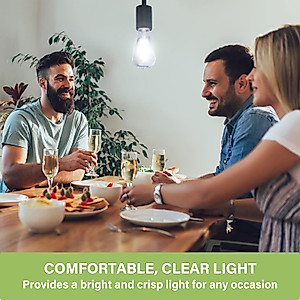 Sigalux Edison Bulbs, E26 LED Bulb ST58 Filament Clear Non-Dimmable Vintage Light Bulbs 60W Equivalent 700LM Daylight White 5000K 15, 000hrs 6 Pack