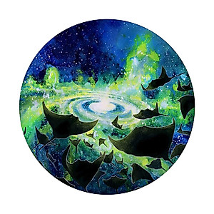 Manta ray in space PopSockets PopGrip: Swappable Grip for Phones & Tablets