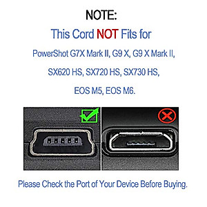 10FT Long USB Charger Cable for Canon Camera Mini USB Data Transfer Cable for Canon Rebel T3i/PowerShot/EOS/DSLR Camera Cords, PS3/Slim/PS Move Controller Charger Cord