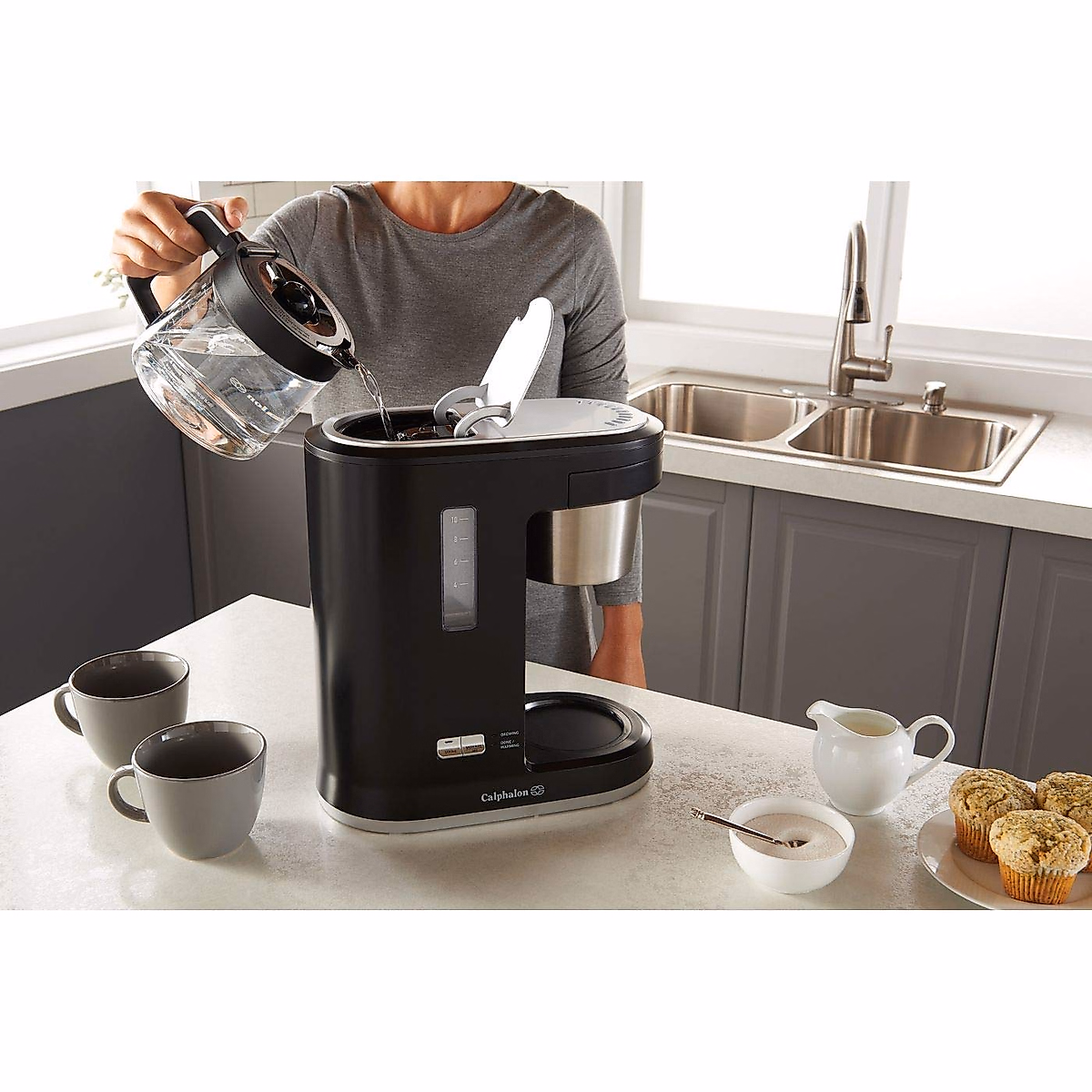 Calphalon Precision Control 10 Cup Coffee Maker, Matte Black