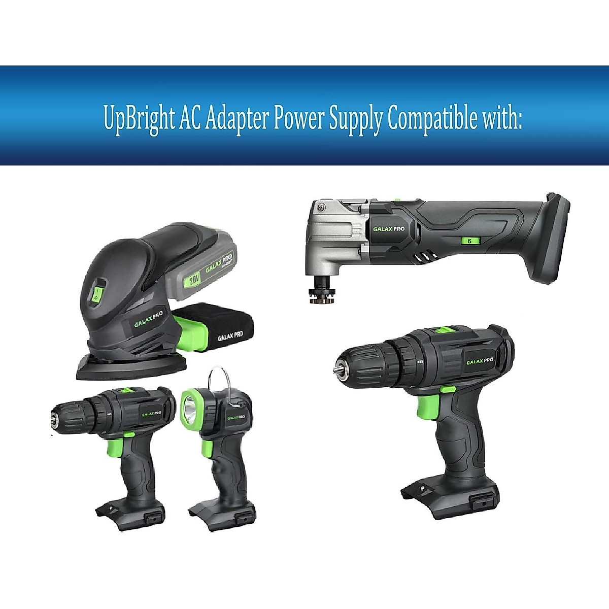 UpBright 20V AC/DC Adapter Compatible with Galax PRO T0110 T0111 T0112 T0107 T0106 T0108 T0102 Cordless Power Tools GP 91204 95604 96504 96505 95307 97630 97707 1.3Ah 20VDC Li-Ion Battery Charger PSU