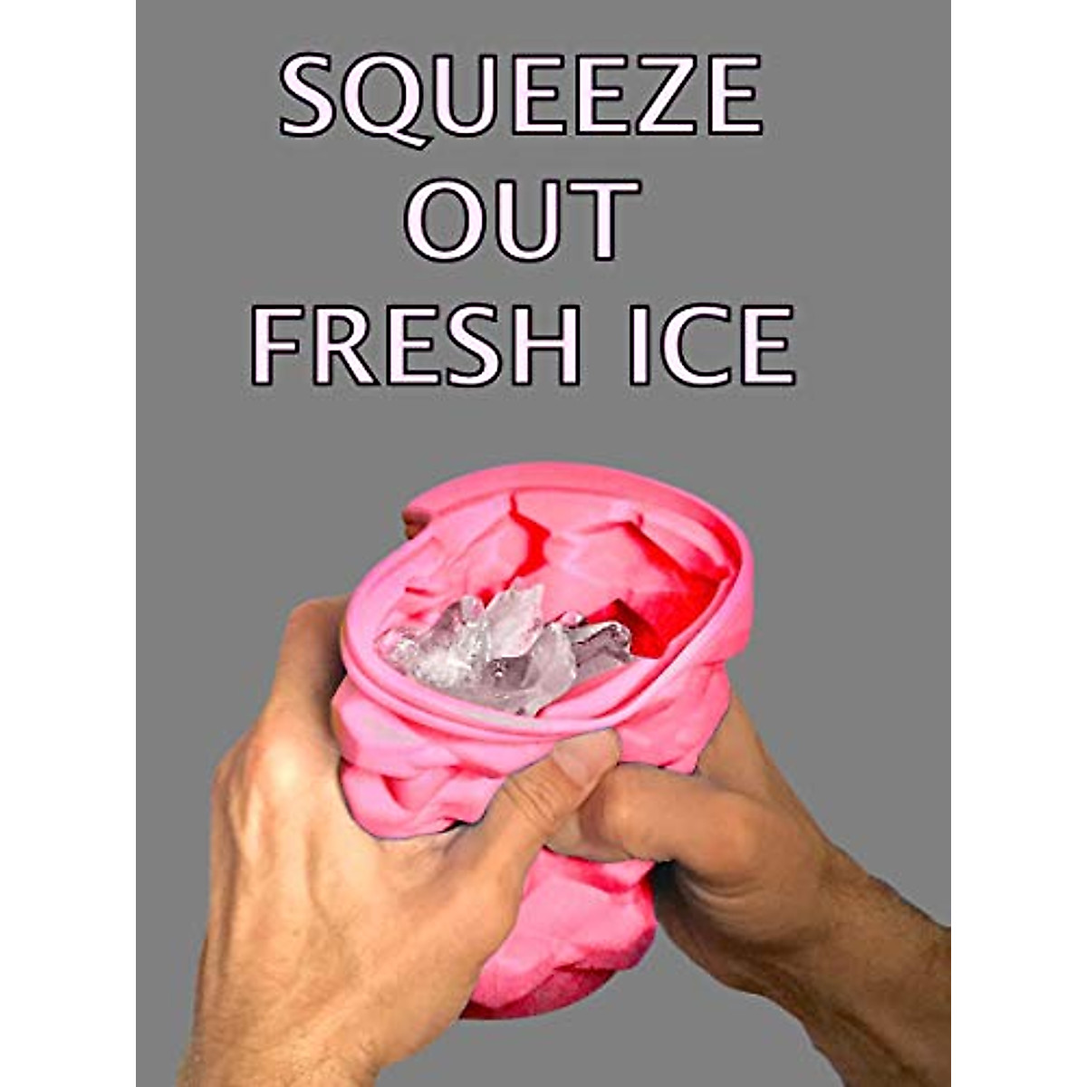 The Ultimate Mini Ice Cube Maker Pink Silicone Bucket Ice Mold and Storage Bin, Portable 2 in 1 Ice Cube Maker, Small Ice Container Makes Frozen Ice Cubes, Craft Ice, Closed Ice Cube Tray, Round