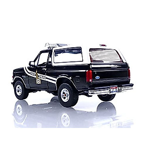 Greenlight 1996 Ford Bronco Black and White Idaho State Police Artisan Collection 1/18 Diecast Model Car