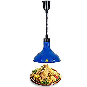 FXJ Food Heat Lamp, Catering Food Warmers Food Heating Lamp Telescopic Heat Lamp Infrared Food Warmer Lamp, Telescopic Length-60-180 Cm (Blue)