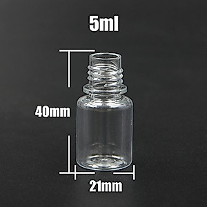 Dropper Bottles Multicolor Industrial & Scientific Clear Liquid Needle Empty Tip Cap Plastic Ejuice Childproof Filling PET (5ml+Black cap+Tip Cap Pack of 50pcs)
