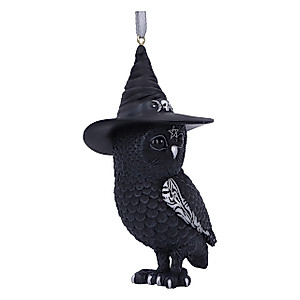Nemesis Now Cult Cuties Owlocen Resin 12cm Black Scarily Adorable Witch Cat, Bewitching Cast in Finest Resin, Hand-Painted