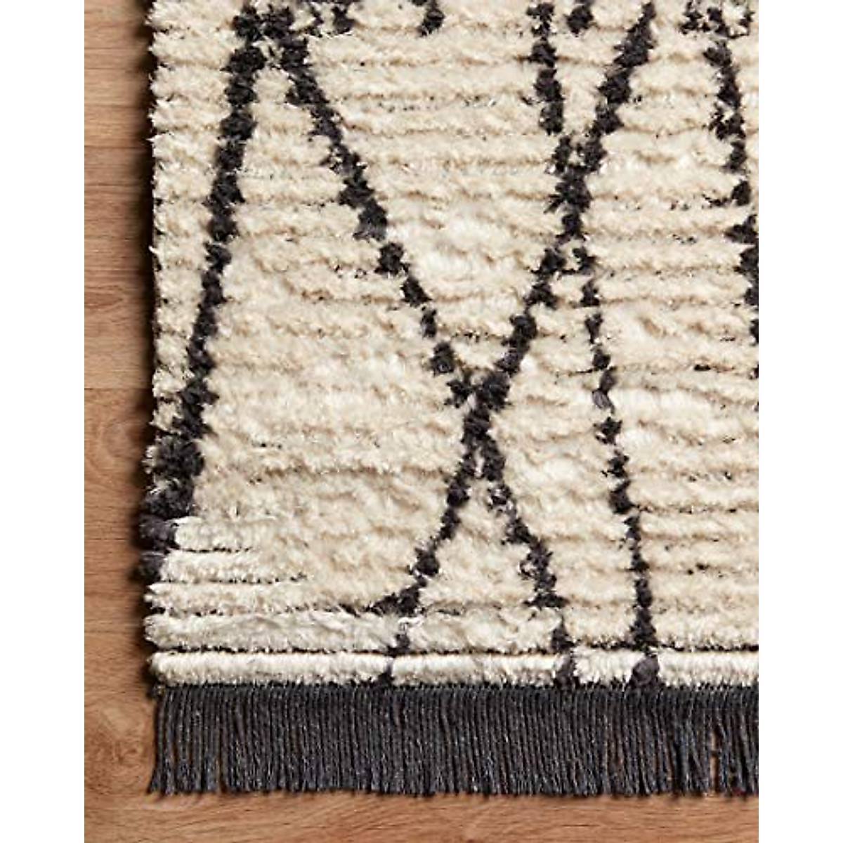 Loloi Chris Loves Julia x Alice Cream/Charcoal 7'-9" x 10' Area Rug