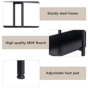 KIVENJAJA Triple Wide 5-Tier Bookshelf, Industrial Display Bookcase with Metal Frame, Tall Open Storage Book Shelves for Bedroom, Living Room, Home Office (Black)